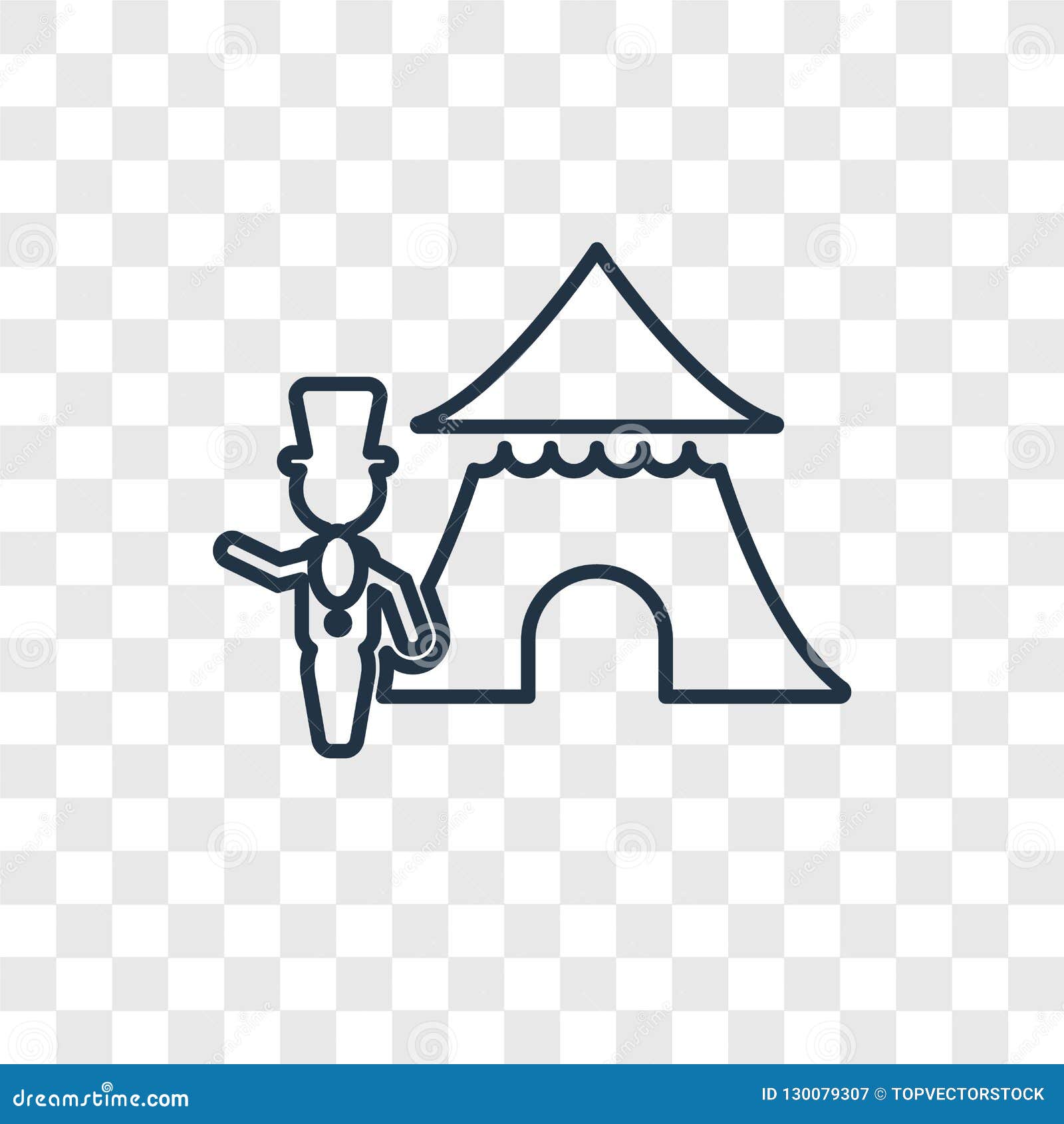 Ringmaster Man Concept Vector Linear Icon Isolated on Transparent ...