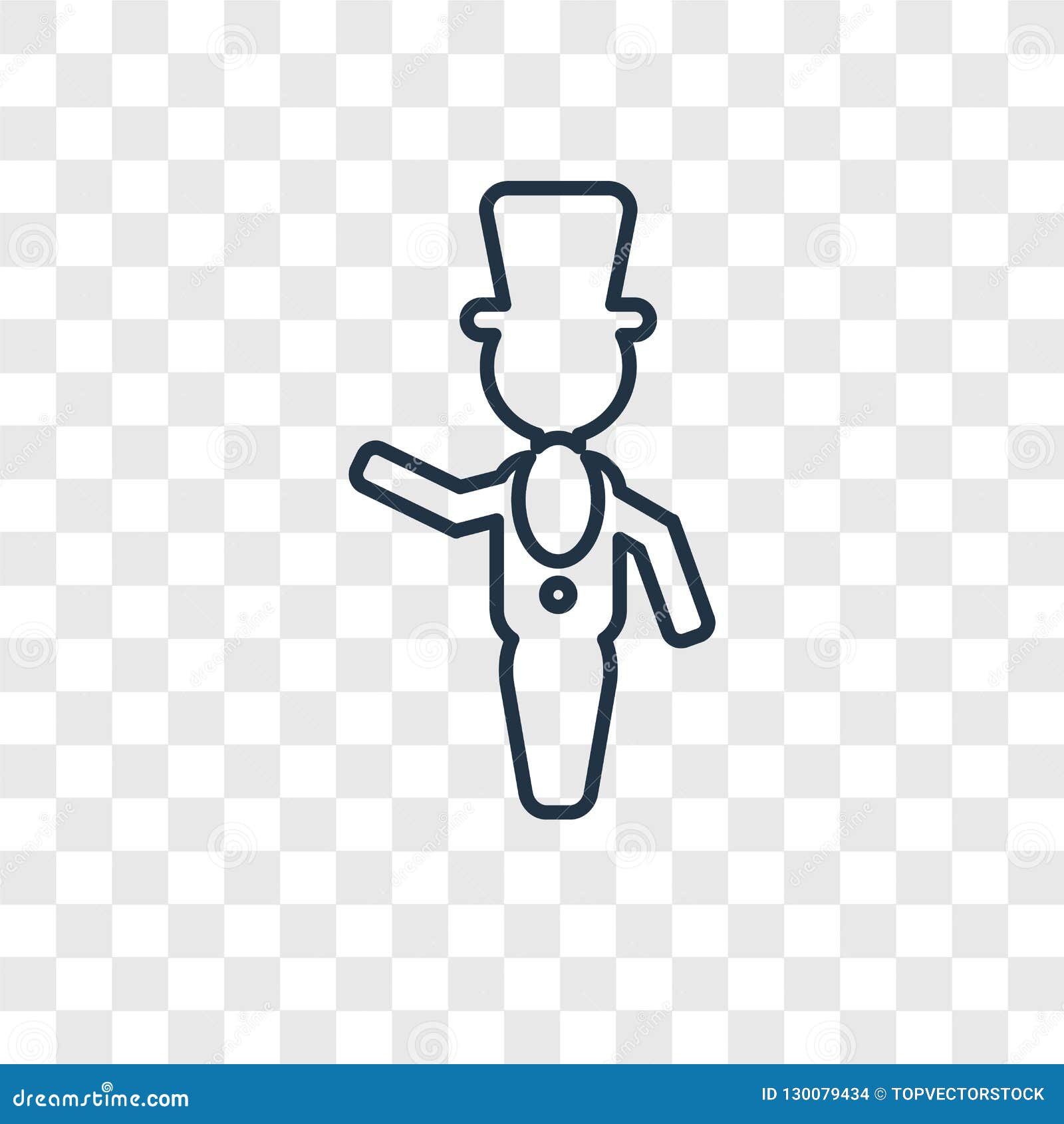 Ringmaster Man Concept Vector Linear Icon Isolated on Transparent ...