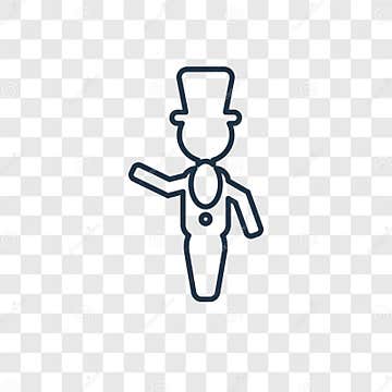 Ringmaster Man Concept Vector Linear Icon Isolated on Transparent ...