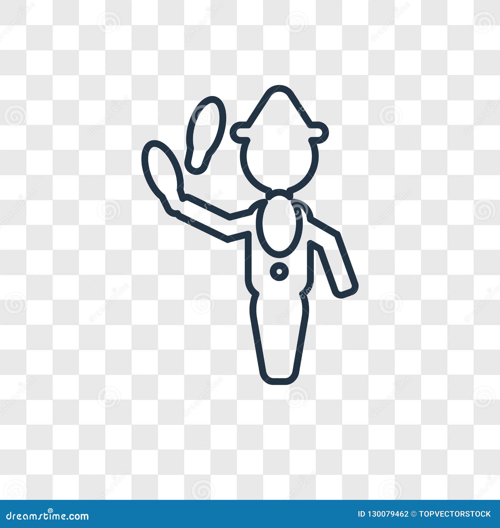 Ringmaster Man Concept Vector Linear Icon Isolated on Transparent ...