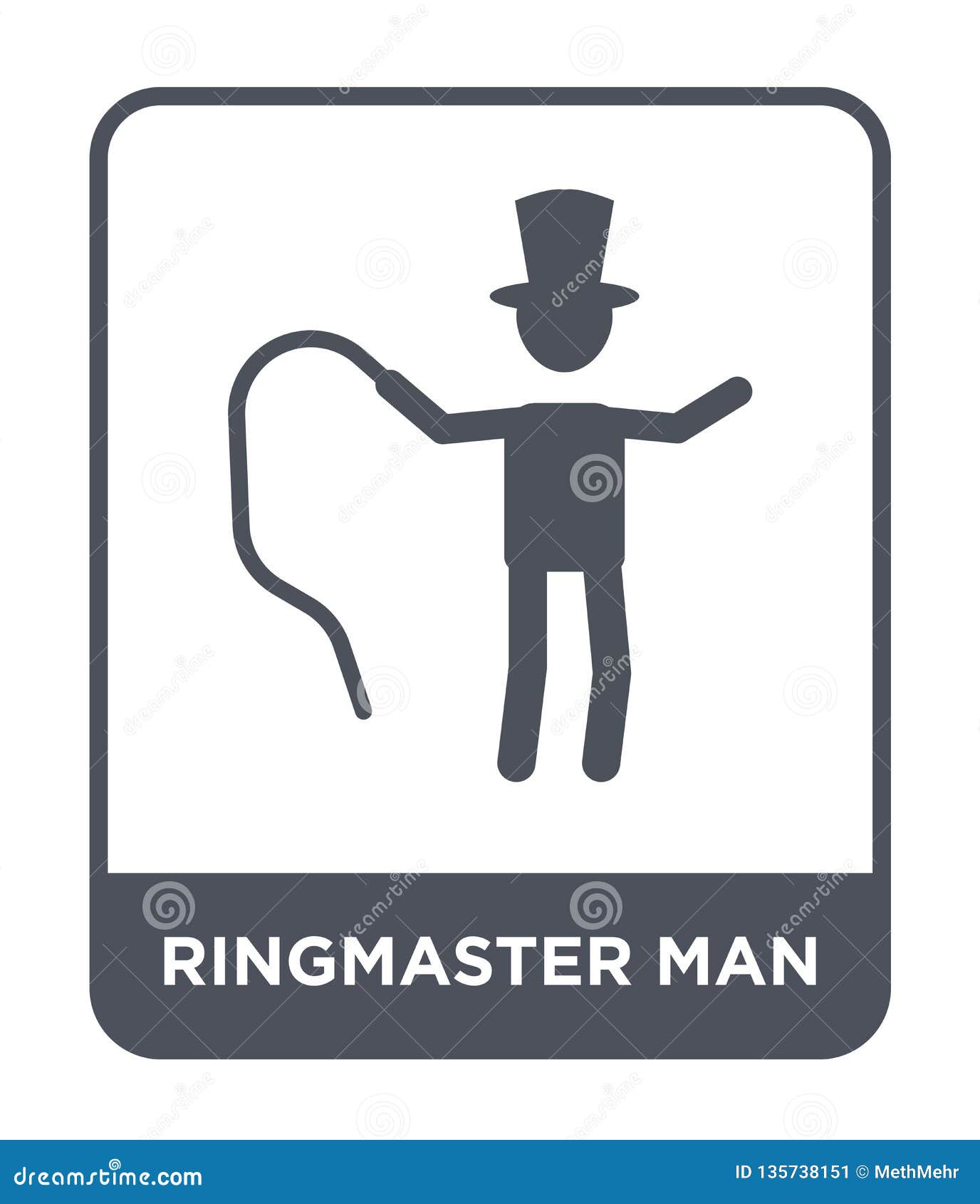 Ringmaster Man Icon Vector Isolated On White Background, Logo Co ...