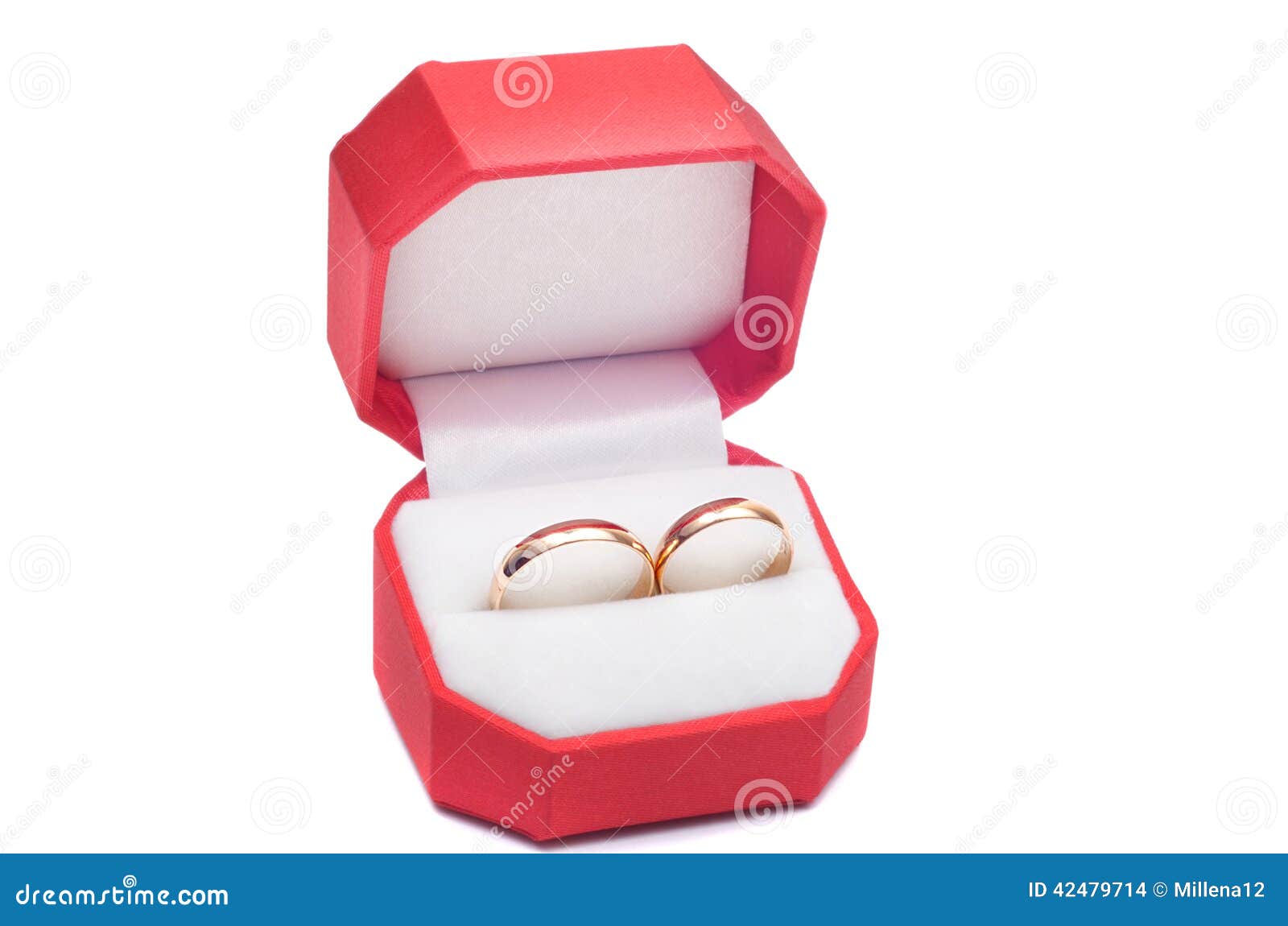 Rings in box stock photo. Image of white, ring, marriage - 42479714
