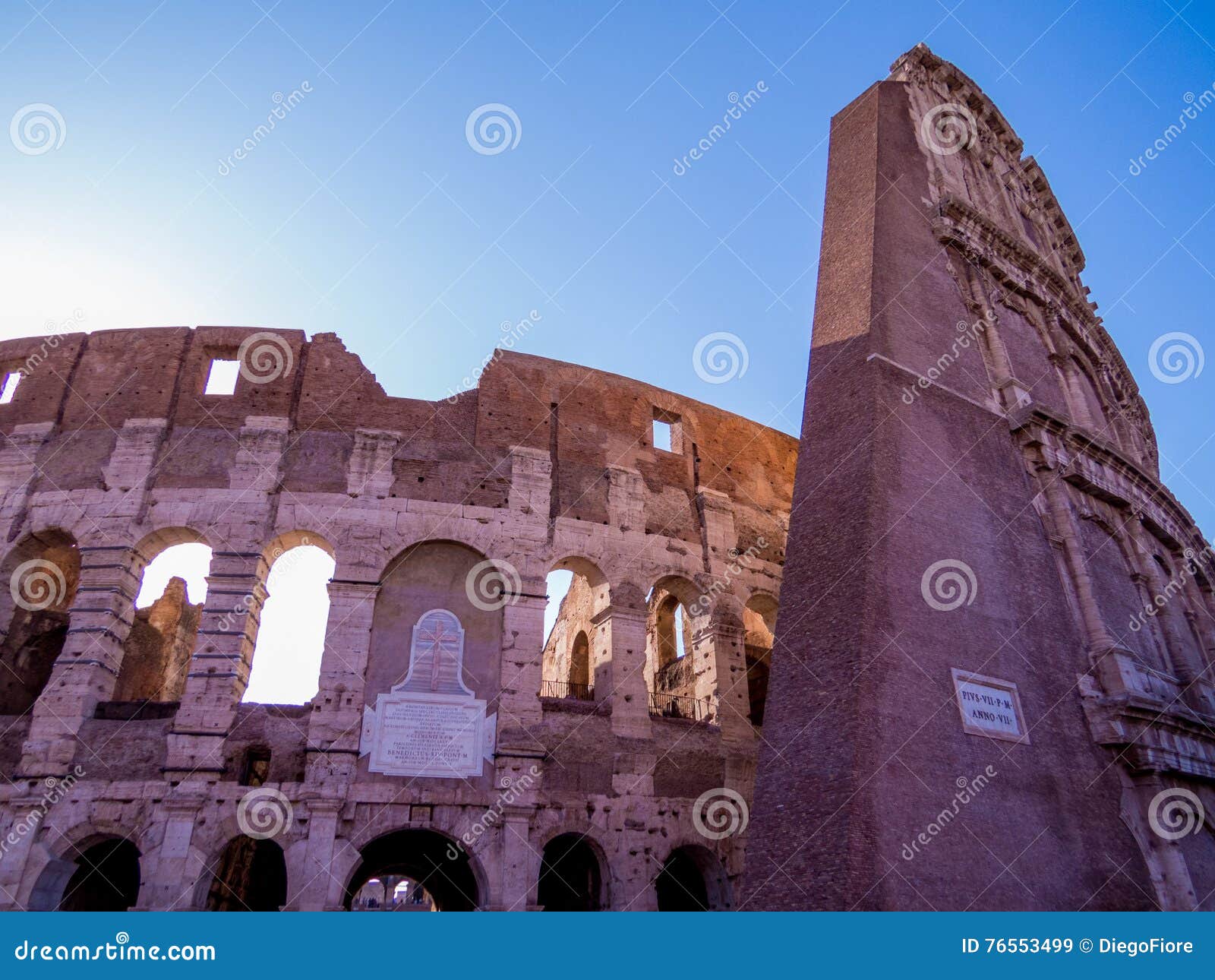 Rings of the Colosseum stock image. Image of building - 76553499