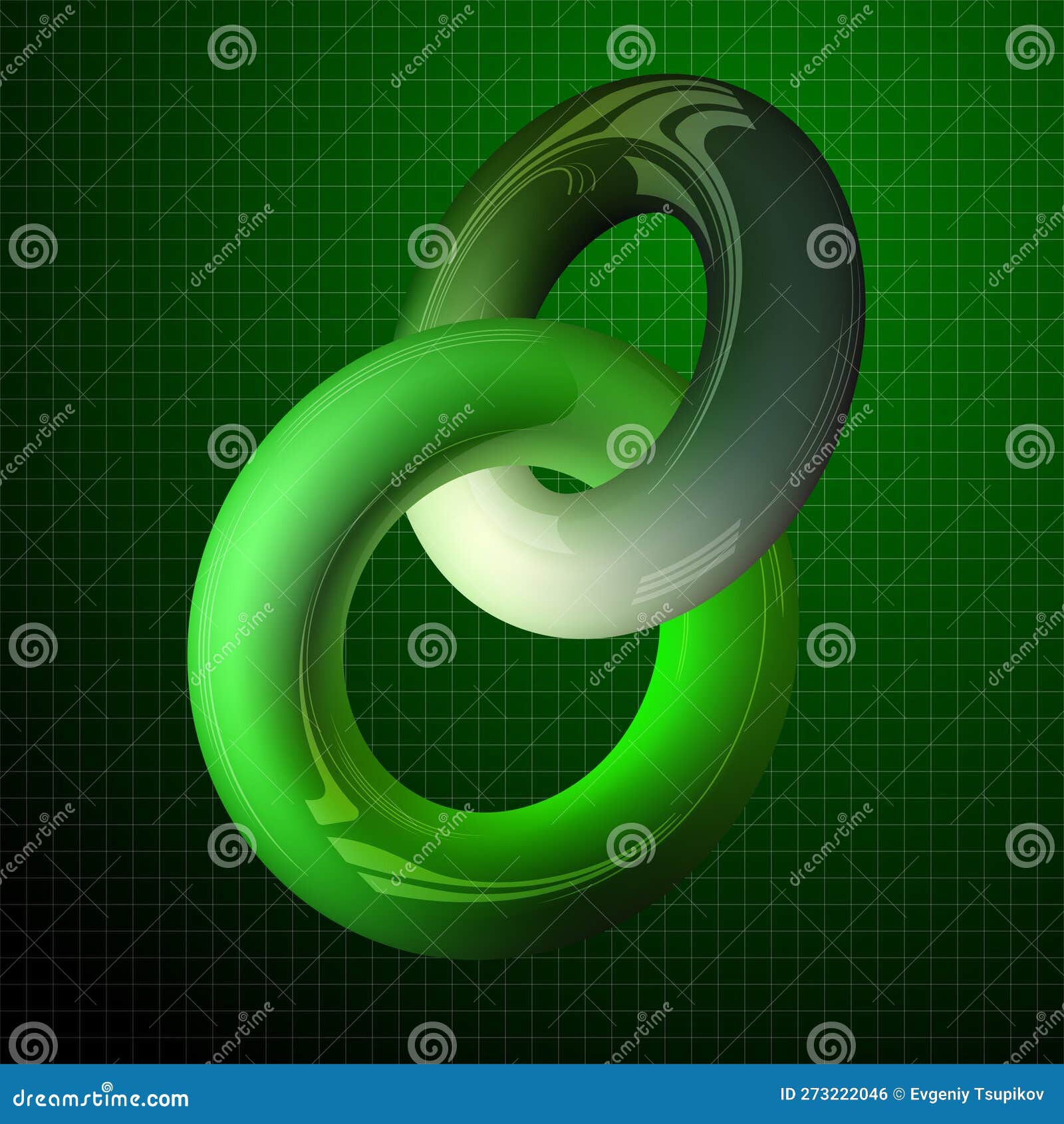 Rings Connected in a Chain. Stock Vector - Illustration of design ...