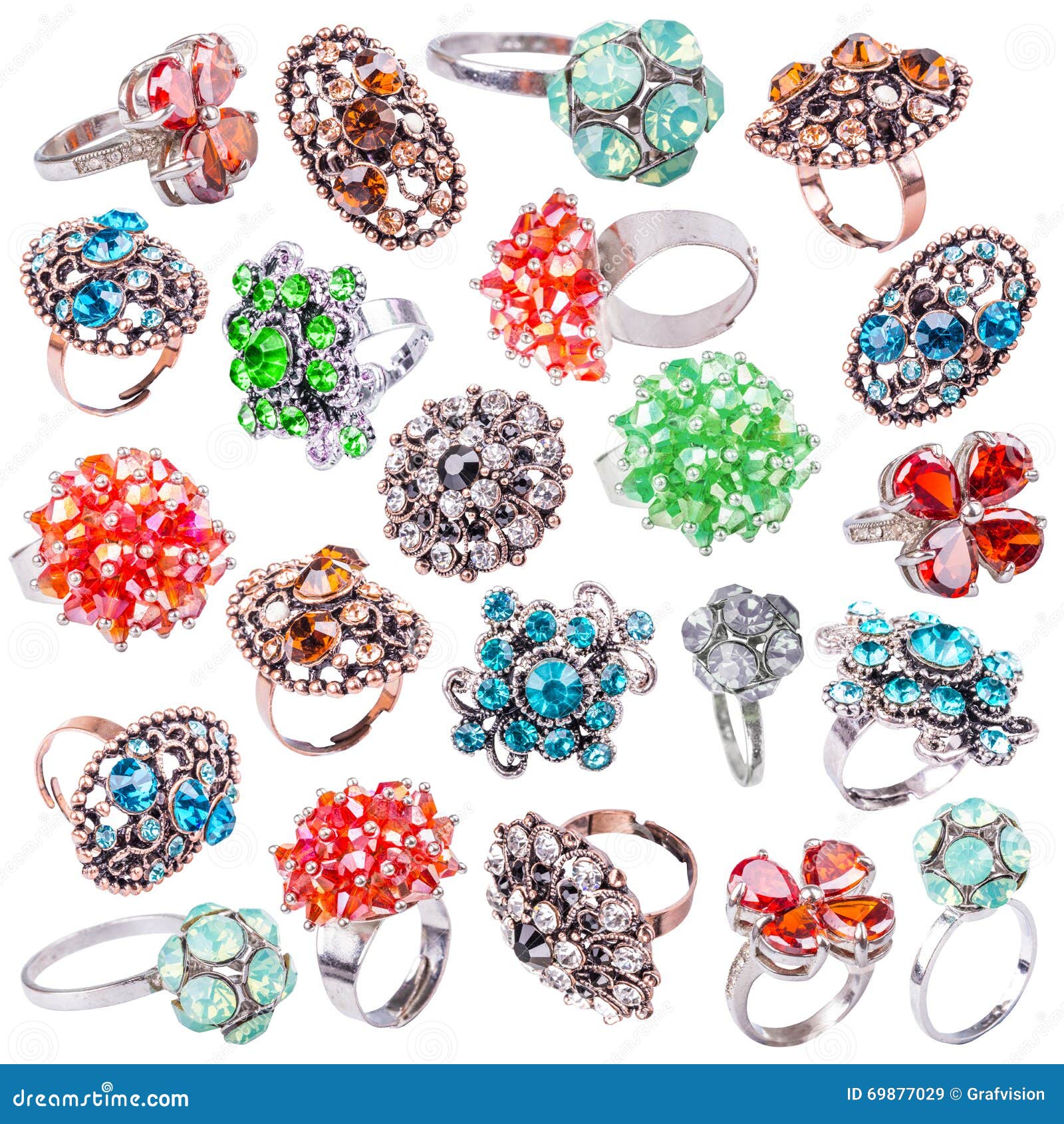 Rings with gems stock image. Image of isolated, accessories - 69877029
