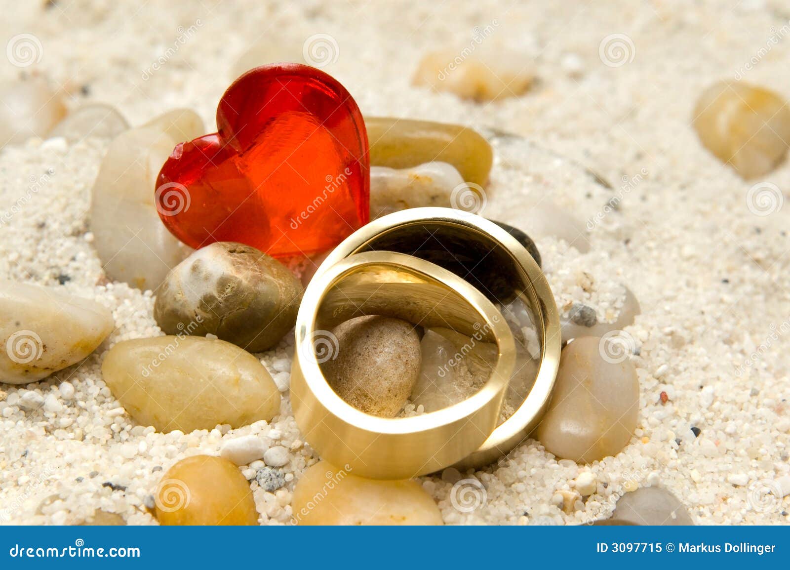 Rings and heart stock image. Image of heart, gold, marriage - 3097715