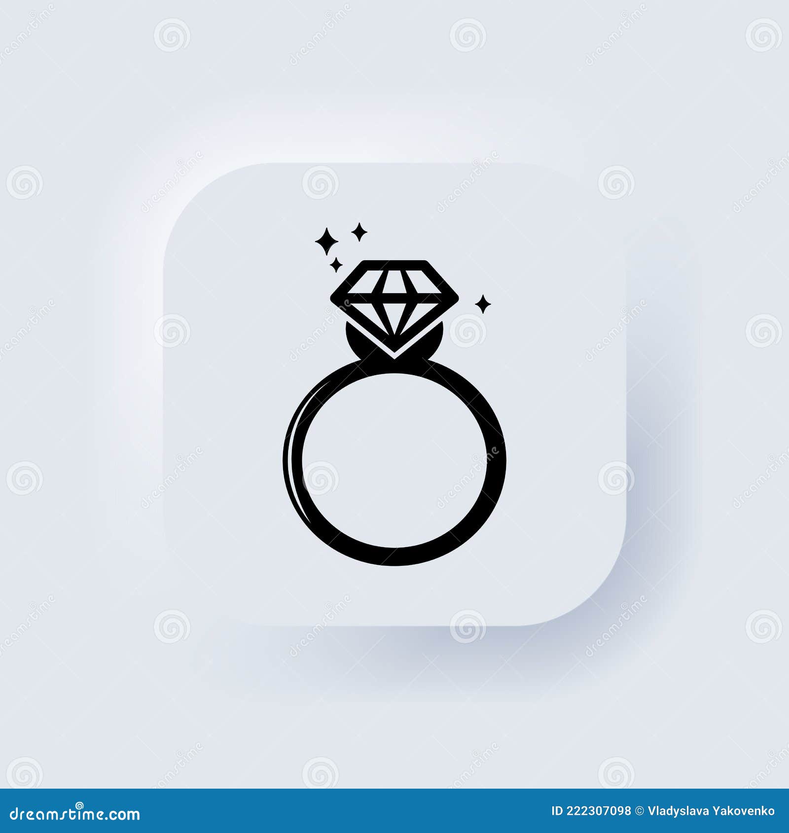 Rings Icons. Engagement or Wedding Ring with Diamond. Ring with Diamond ...
