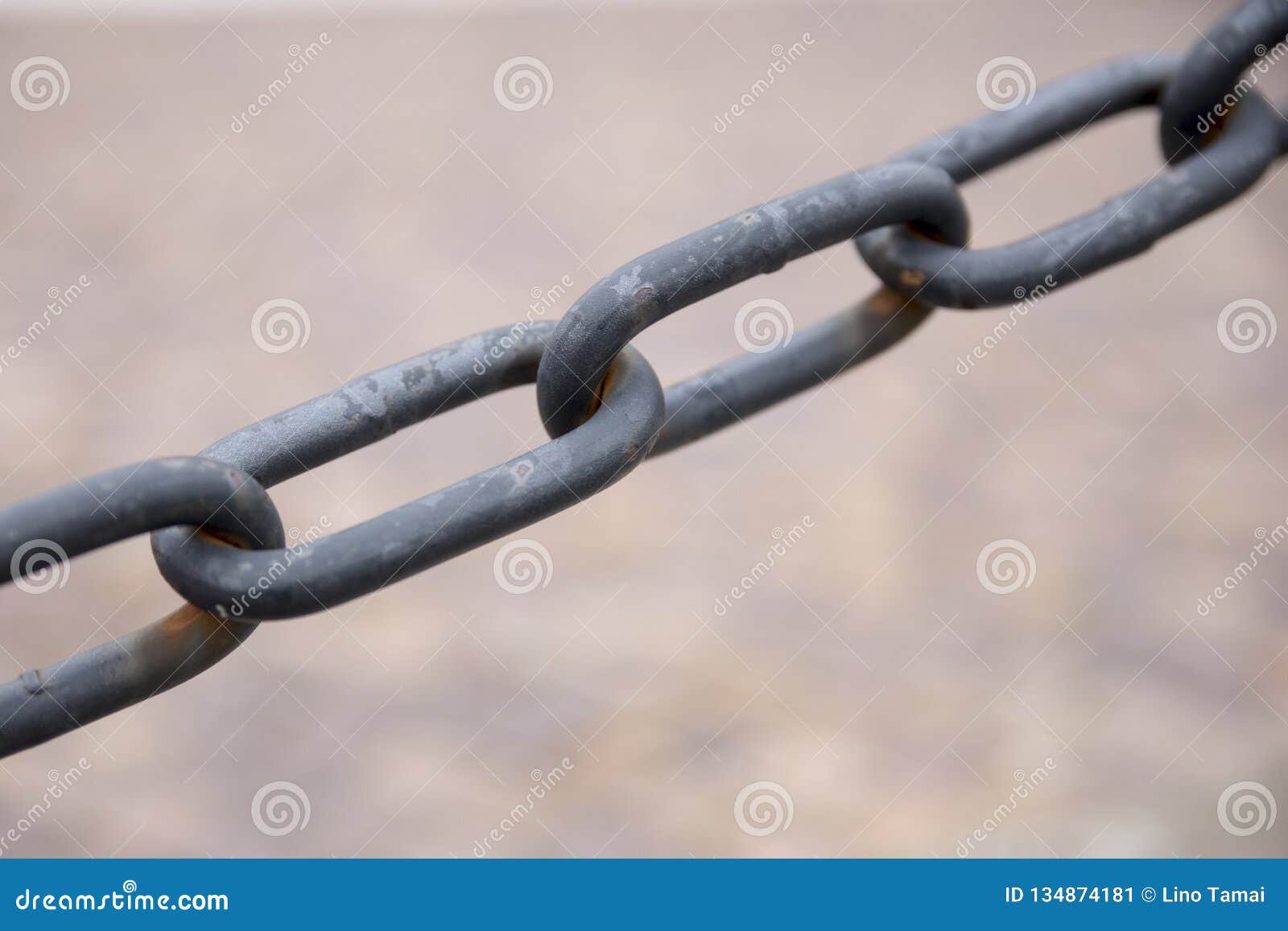 Rings of an iron chain stock image. Image of restriction - 134874181