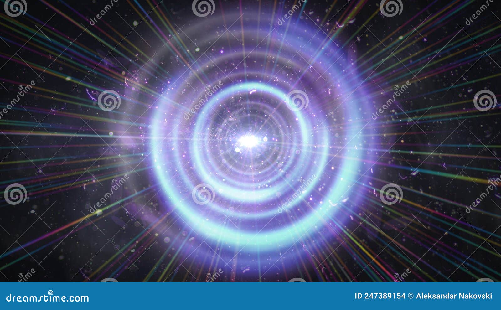 Rings Light Ray Orb Neon Ray Light Stock Illustration - Illustration of ...