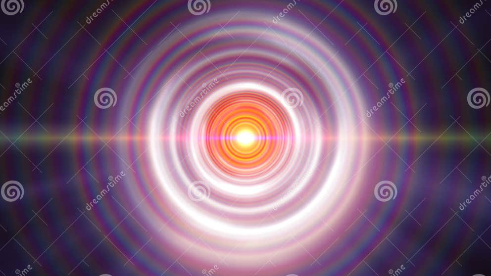 Rings Light Ray Orb Neon Ray Light Stock Illustration - Illustration of ...