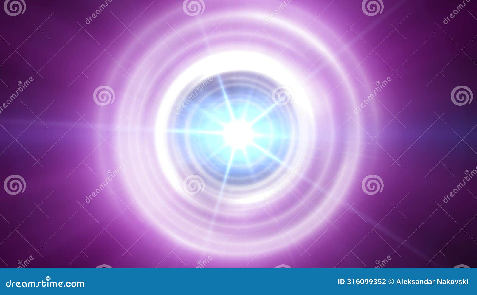 Rings Light Ray Orb Neon Ray Light Stock Illustration - Illustration of ...