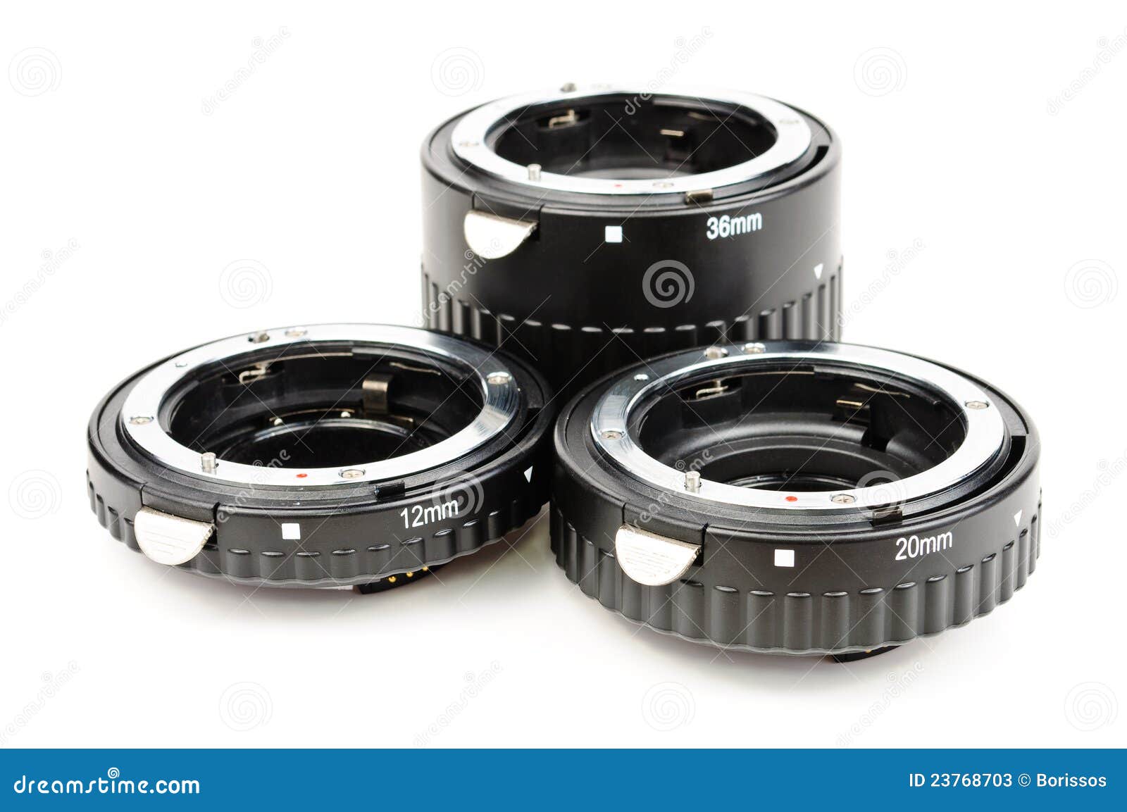 Rings for Macro Photography Stock Image - Image of converter, isolate ...