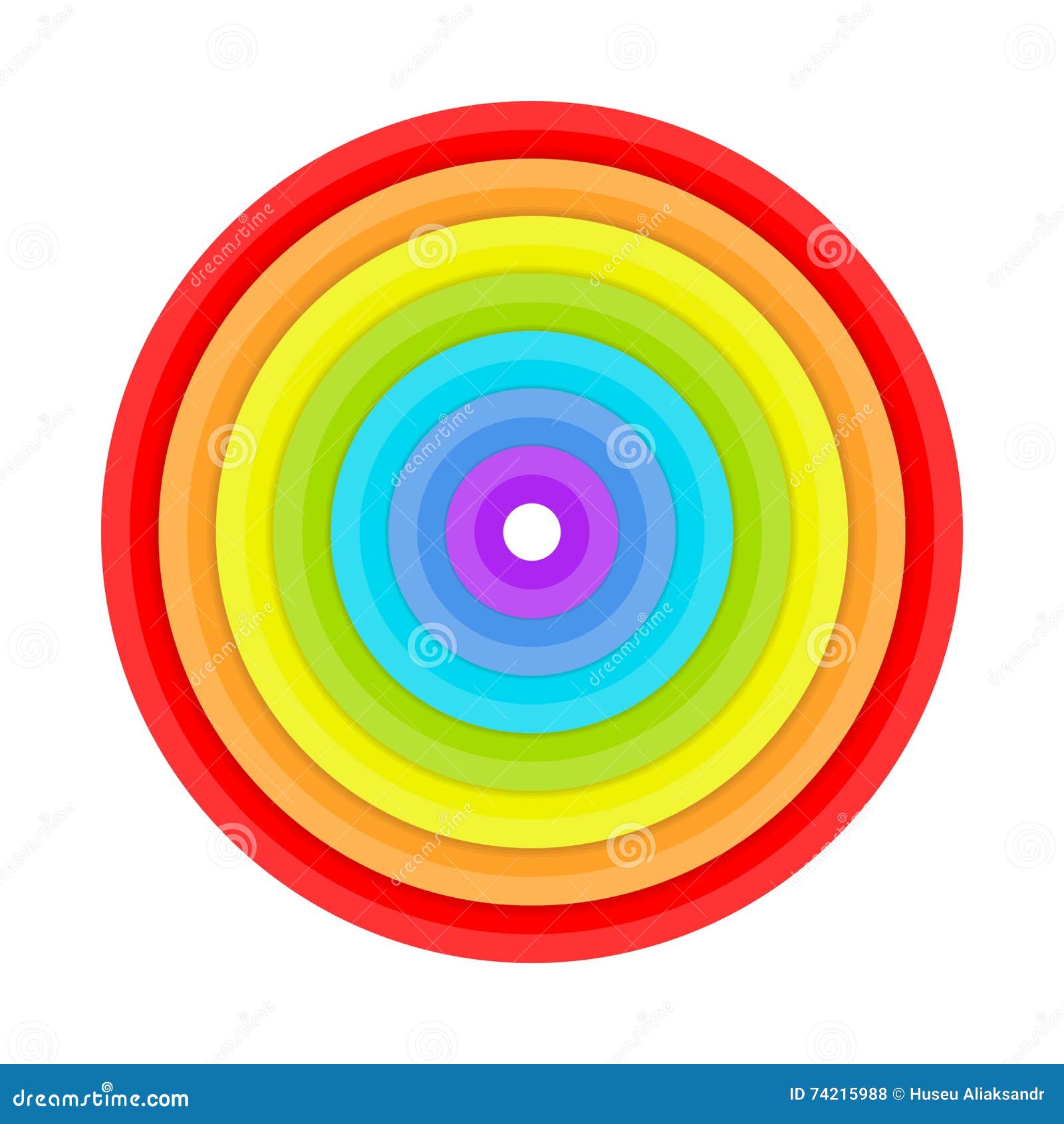 Rings Painted in Colors of the Rainbow Stock Vector - Illustration of ...