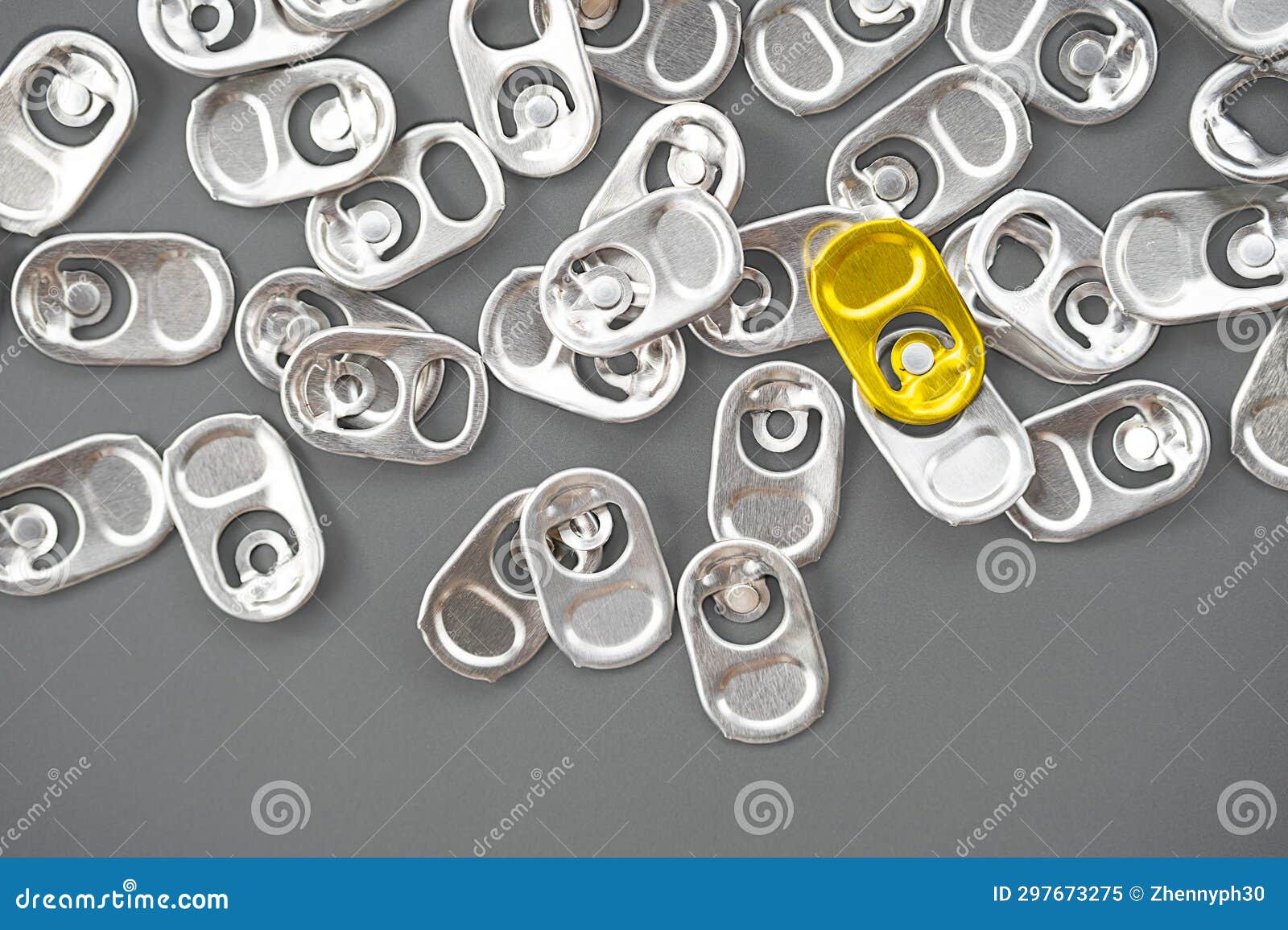 Rings Pull Tub Opener of Soda or Beer Can Layout Stock Image - Image of ...