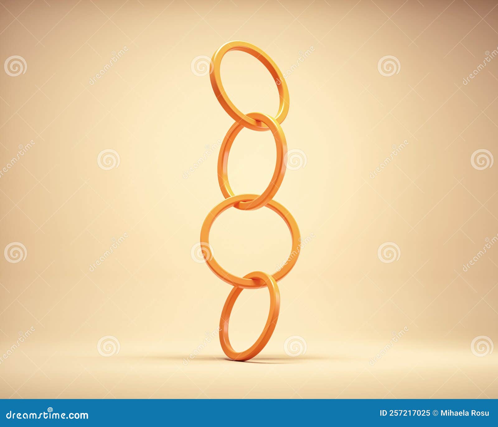 Rings Standing in Balance. Perfection and Stability Concept Stock ...