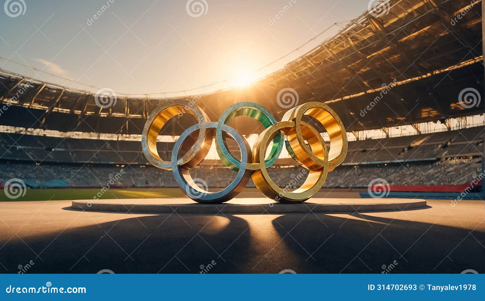 Rings Symbol National Olympics Stadium Stock Illustration ...
