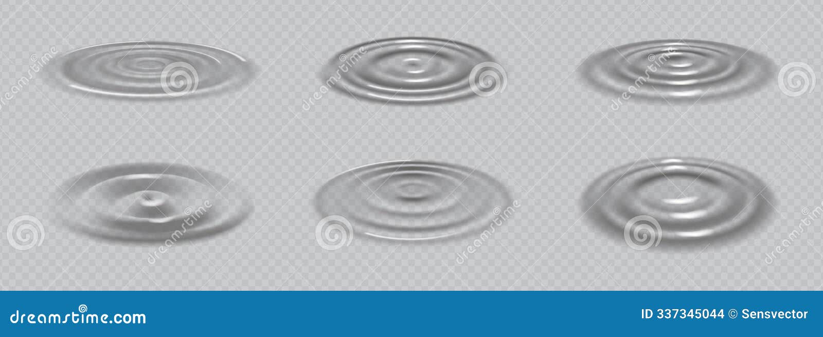 Rings on Water, Drop Ripple Effect Stock Illustration - Illustration of ...