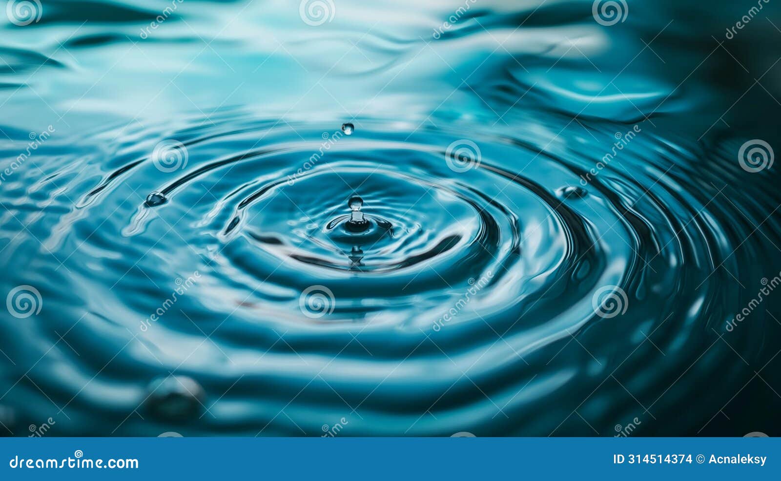 Rings on a Water Surface Caused by a Falling Drops. Spa Concept Stock ...