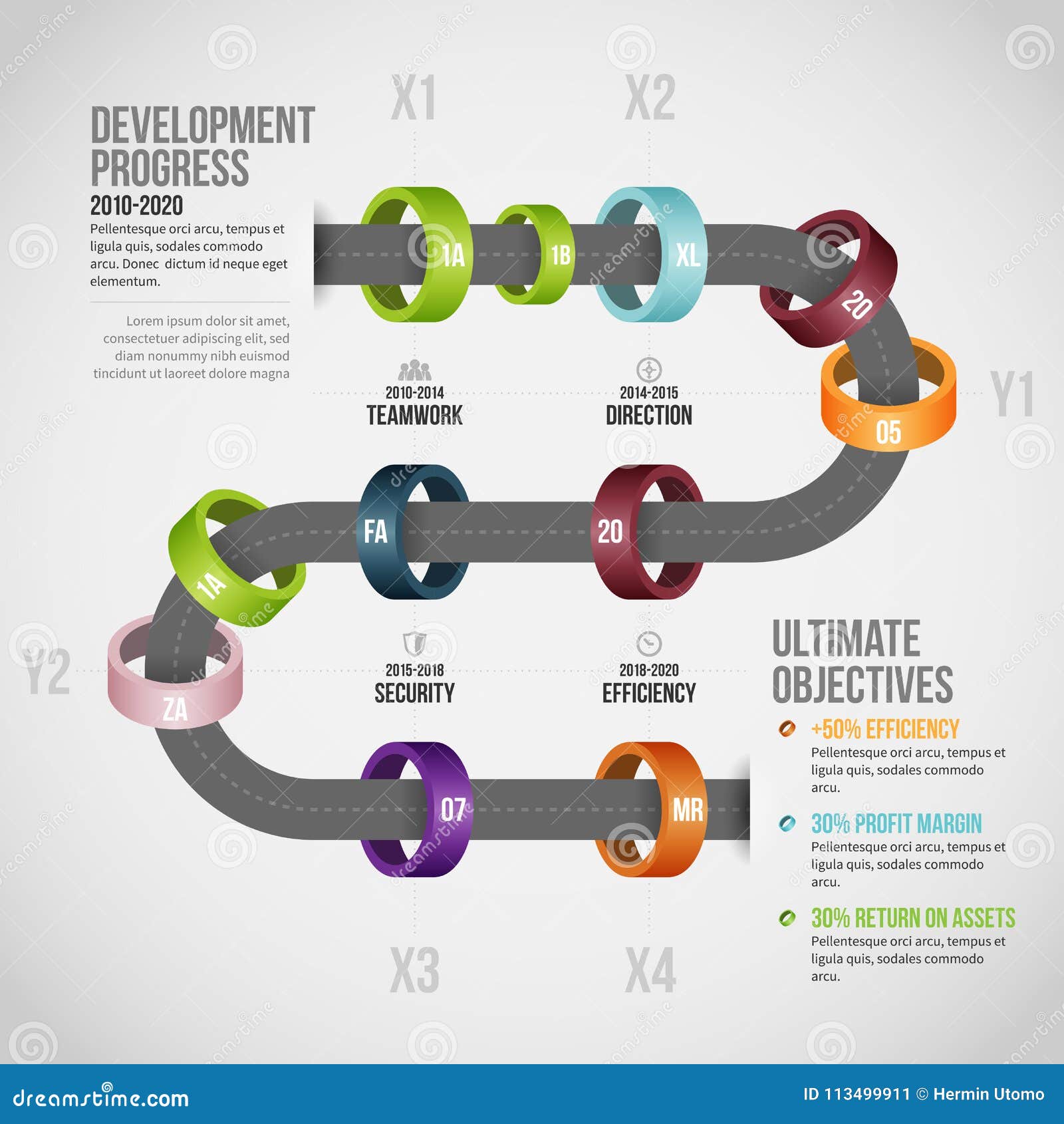 Rings Waypoint Infographic stock vector. Illustration of option - 113499911