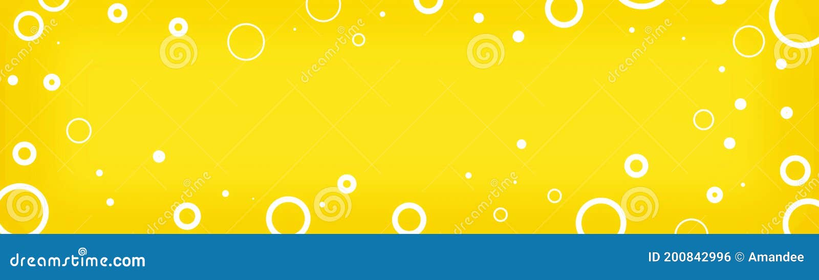 Rings of White on Bright Yellow Background in Border Design Element ...