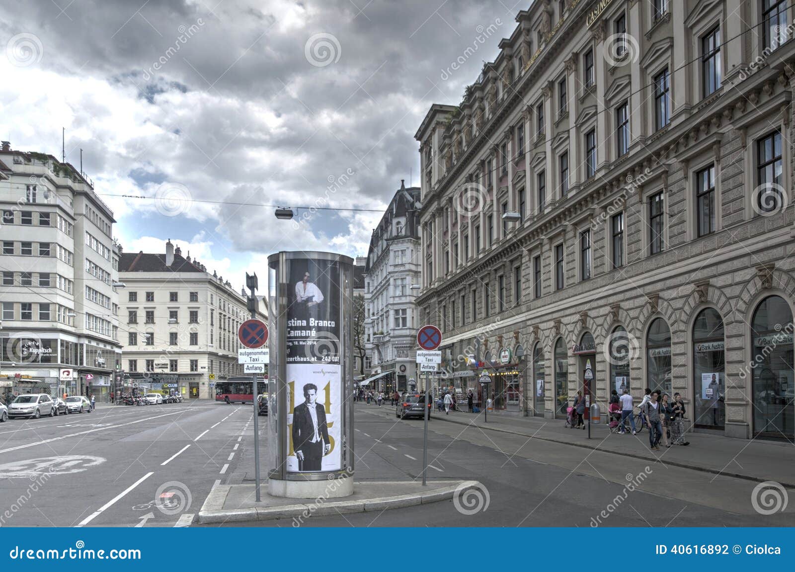 Ringstrasse, Viena fotografía editorial. Imagen de vendimia - 40616892
