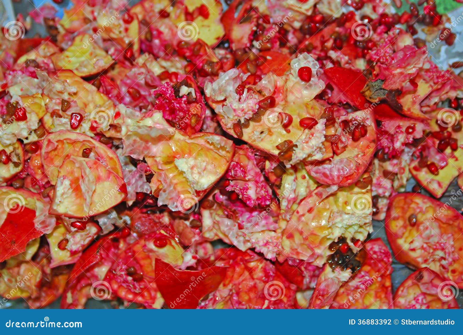 Rink, Outer Skin, Rotten Seeds of Pomegranate Stock Photo - Image of ...