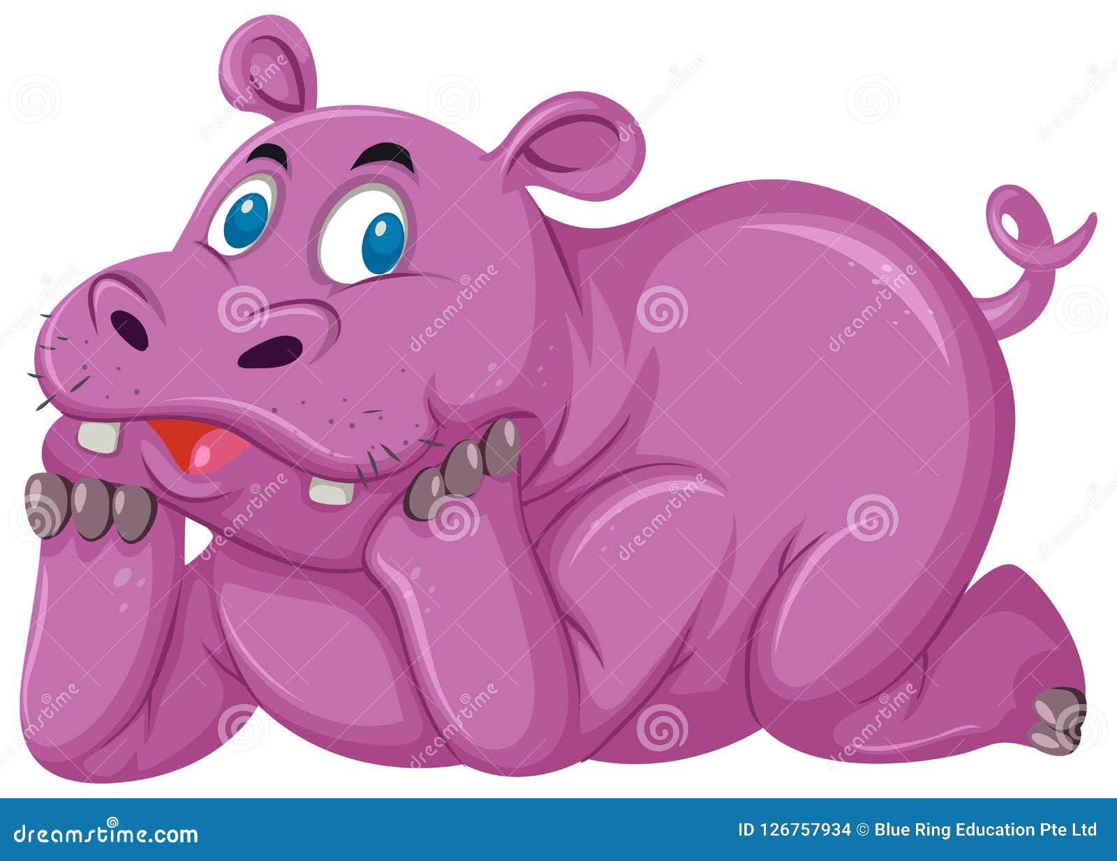 Rinoceronte Cor-de-rosa No Fundo Branco Ilustração do Vetor ...