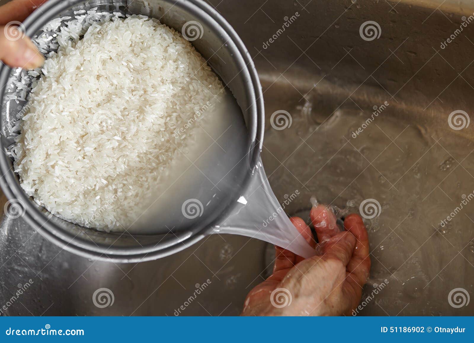 Rinse the rice stock photo. Image of water, cleaning - 51186902