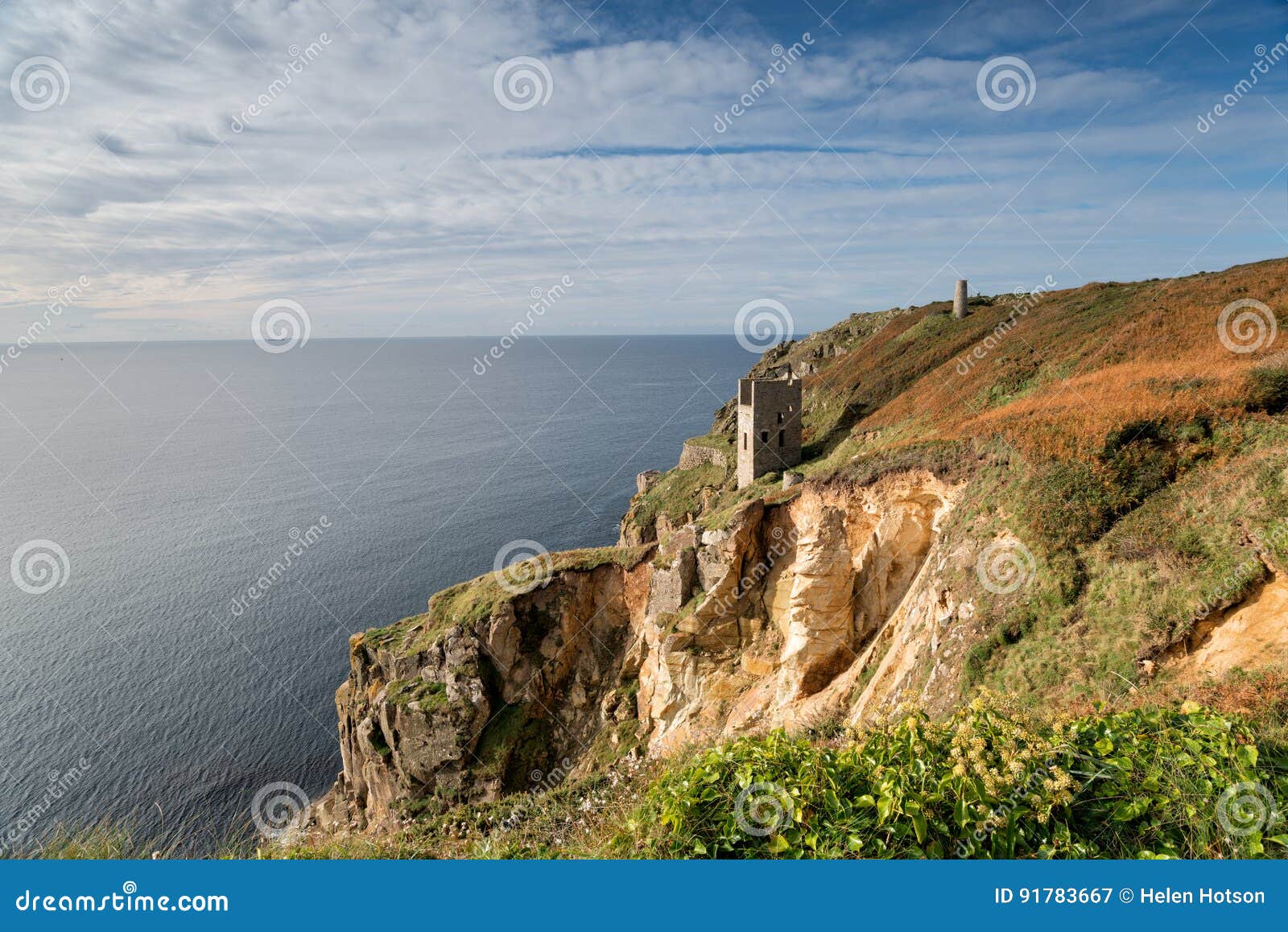 Rinsey Head in Cornwall stock image. Image of ocean, blue - 91783667