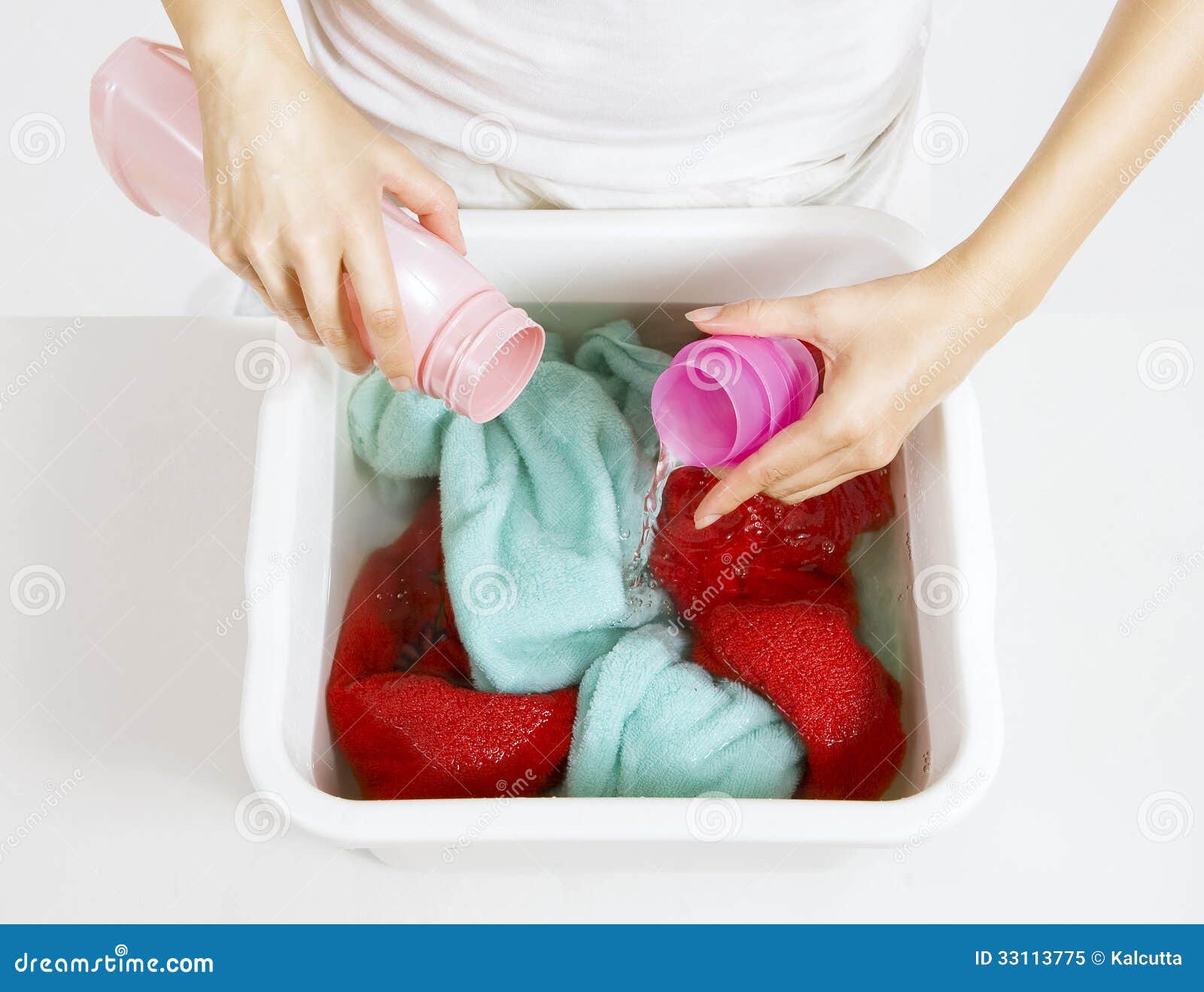 Rinsing of laundry stock image. Image of blue, delicate - 33113775