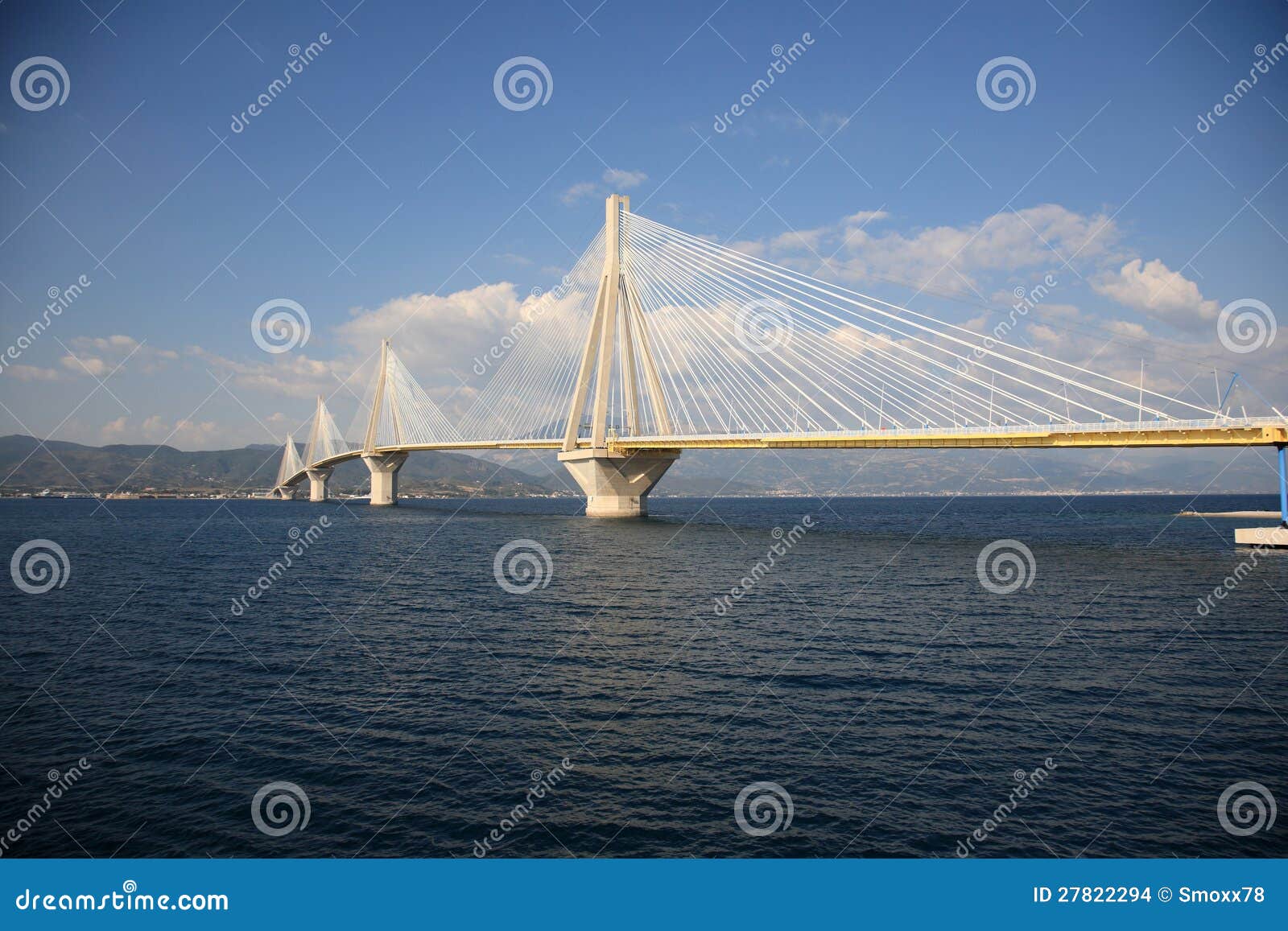 Rio antirio bridge stock photo. Image of blue, structure - 27822294