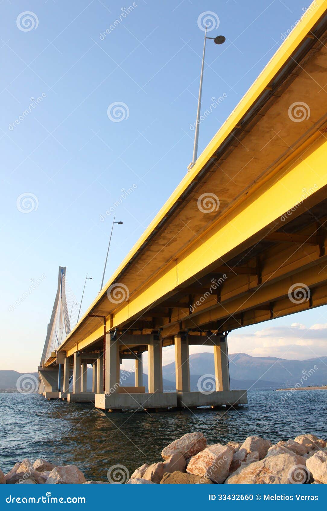 Rio-Antirio Bridge stock photo. Image of greece, bridge - 33432660