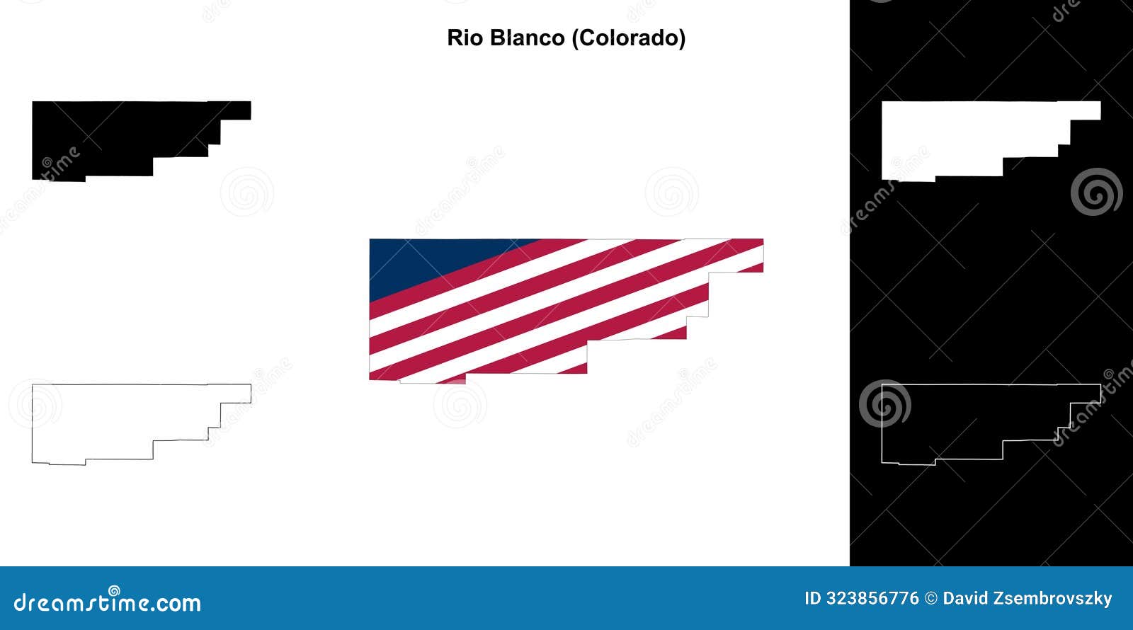 Rio Blanco Outline Map Vector Illustration | CartoonDealer.com #357887582