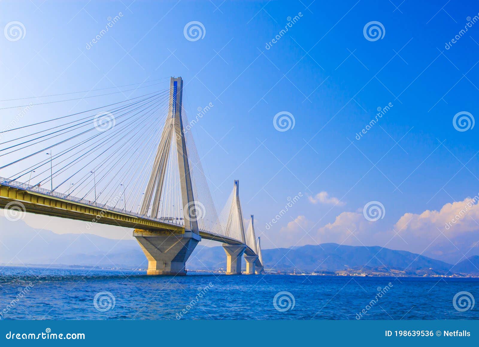 Rio Bridge in Greece stock photo. Image of outside, antiseismic - 198639536