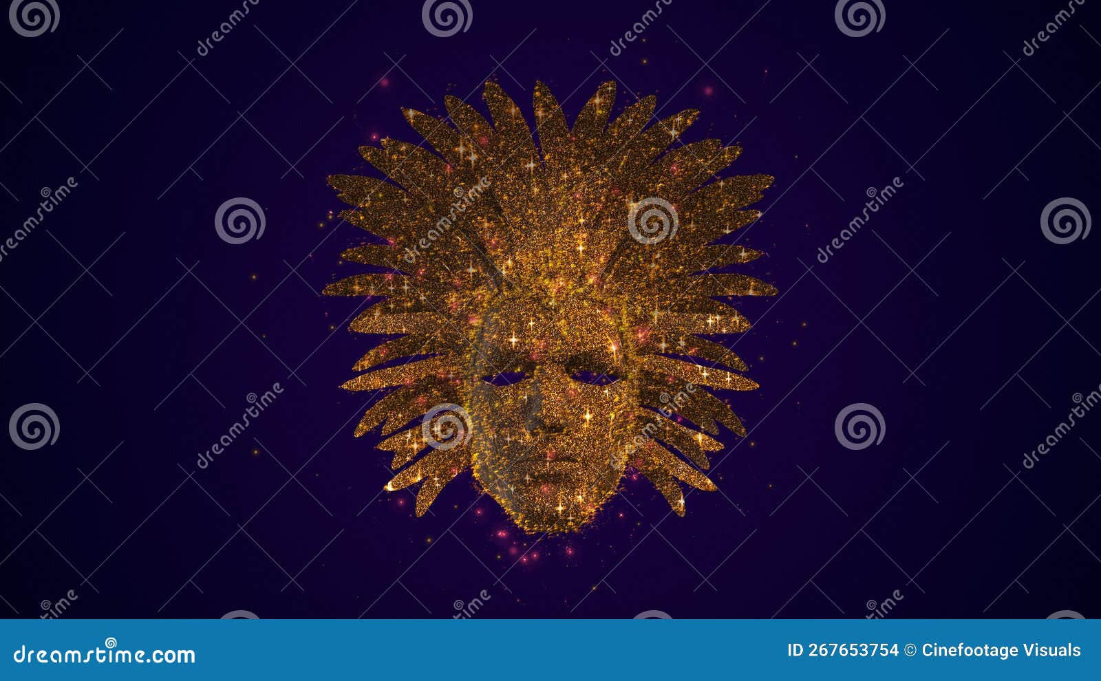 Rio Carnival Masks with Glitter and Sparkles Stock Illustration ...
