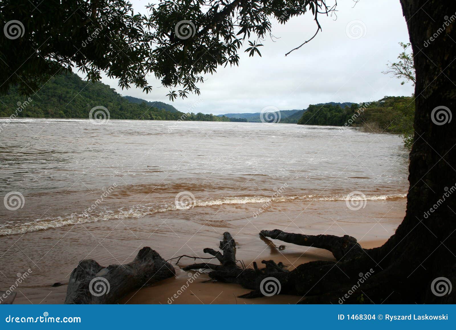 Rio Caura 2 stock photo. Image of rivers, mighty, clouds - 1468304