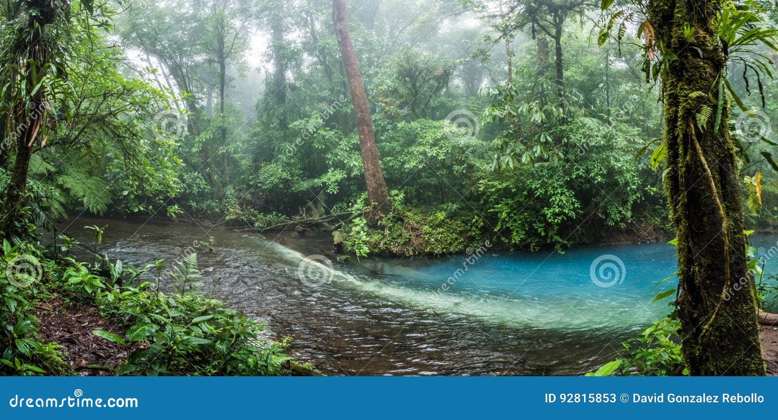 Rio Celeste Blue Acid Water Stock Image - Image of rain, reaction: 92815853