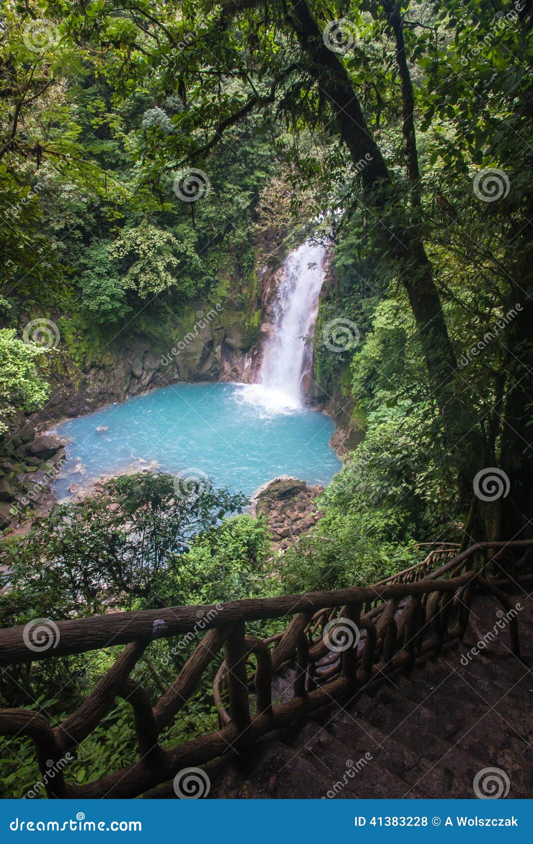 Rio Celeste River Waterfall Royalty-Free Stock Photography ...