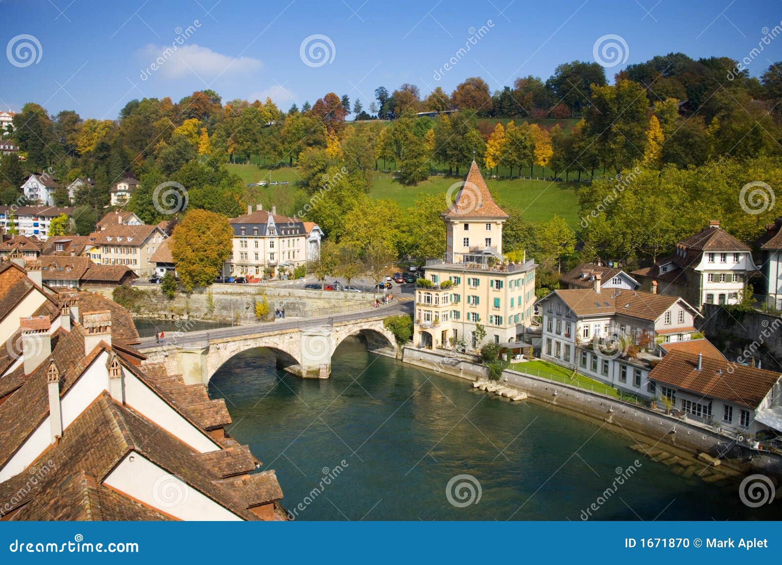 Rio De Aare, Berna Switzerland Foto de Stock - Imagem de sazonal ...