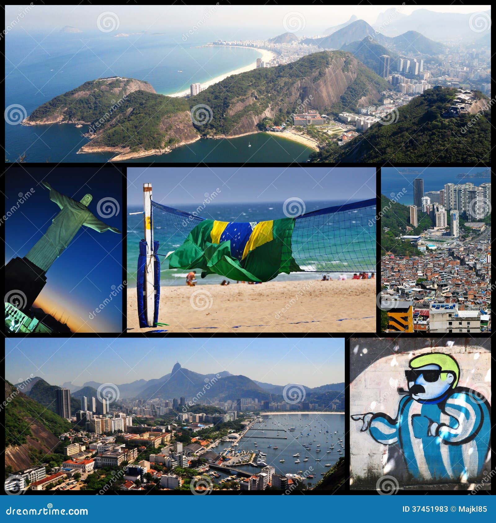 Rio de Janeiro - collage immagine stock. Immagine di multiplo - 37451983