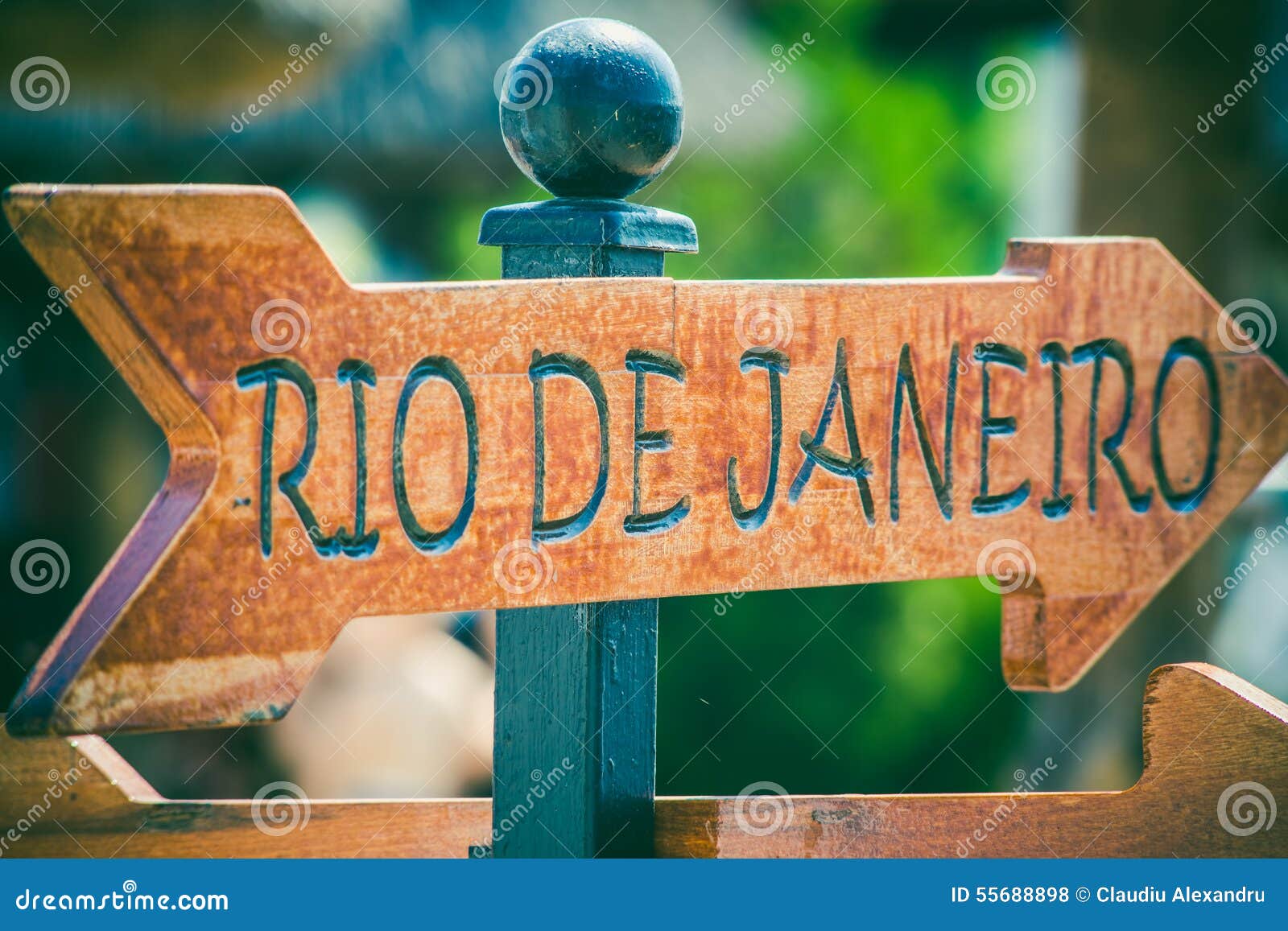 Rio De Janeiro Direction Sign Stock Photo - Image of destination ...