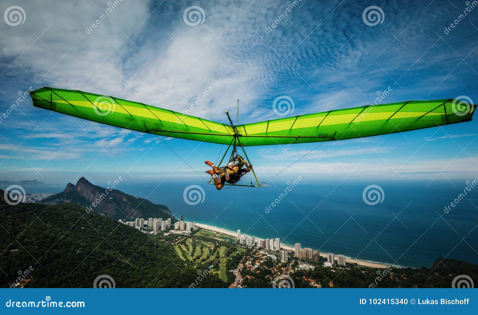 Rio de Janeiro Paraglider editorial image. Image of cityscape - 102415340