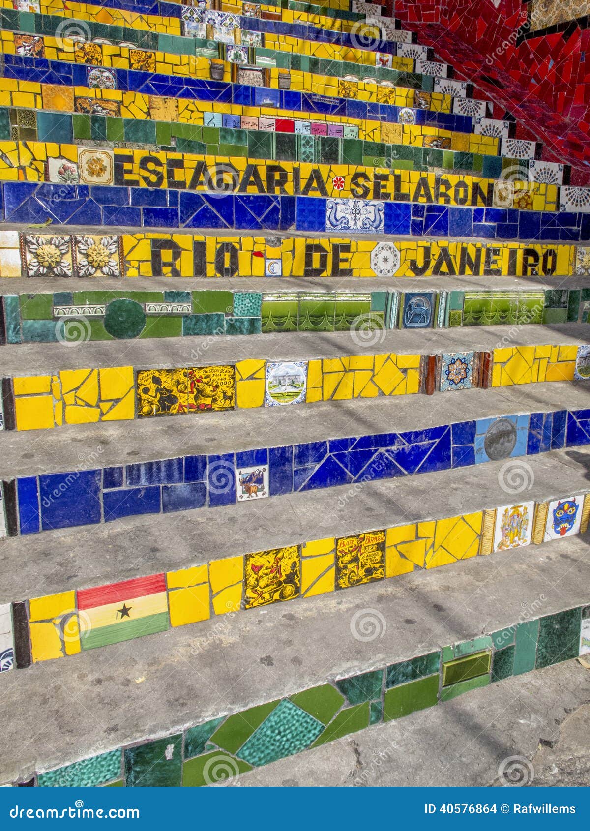 Rio De Janeiro, Scala: Escadaria Selaron Fotografia Stock - Immagine di ...
