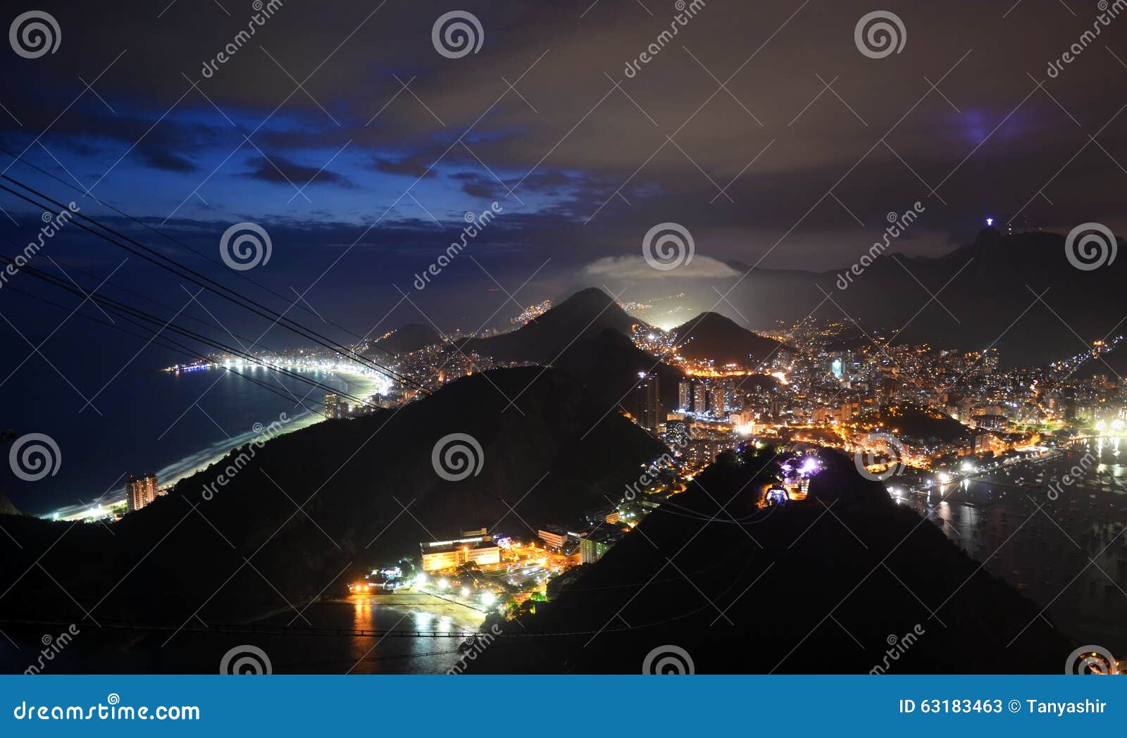 Rio de Janeiro skyline stock image. Image of aerial, landscape - 63183463
