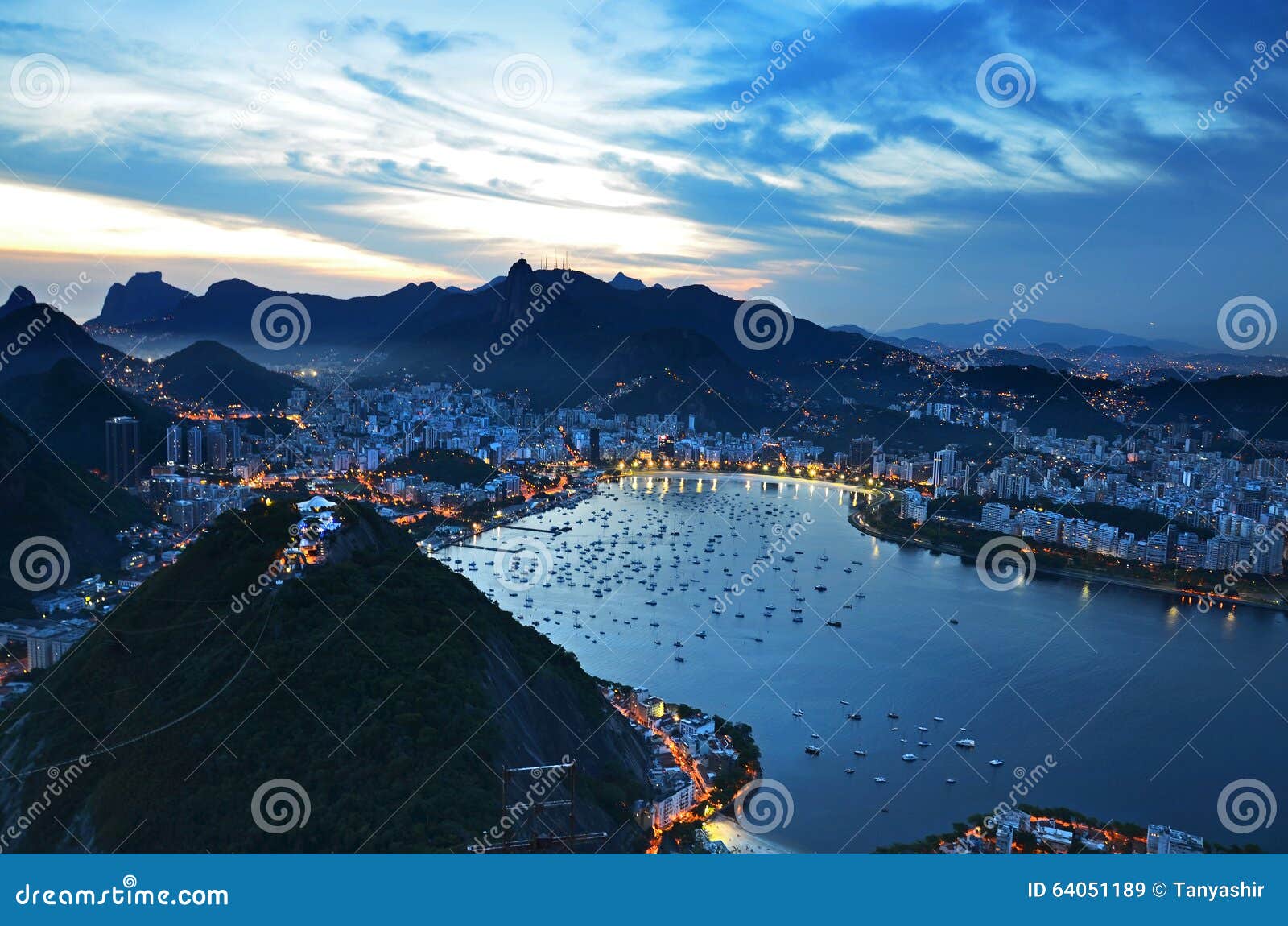 Rio de Janeiro skyline stock image. Image of south, jungle - 64051189