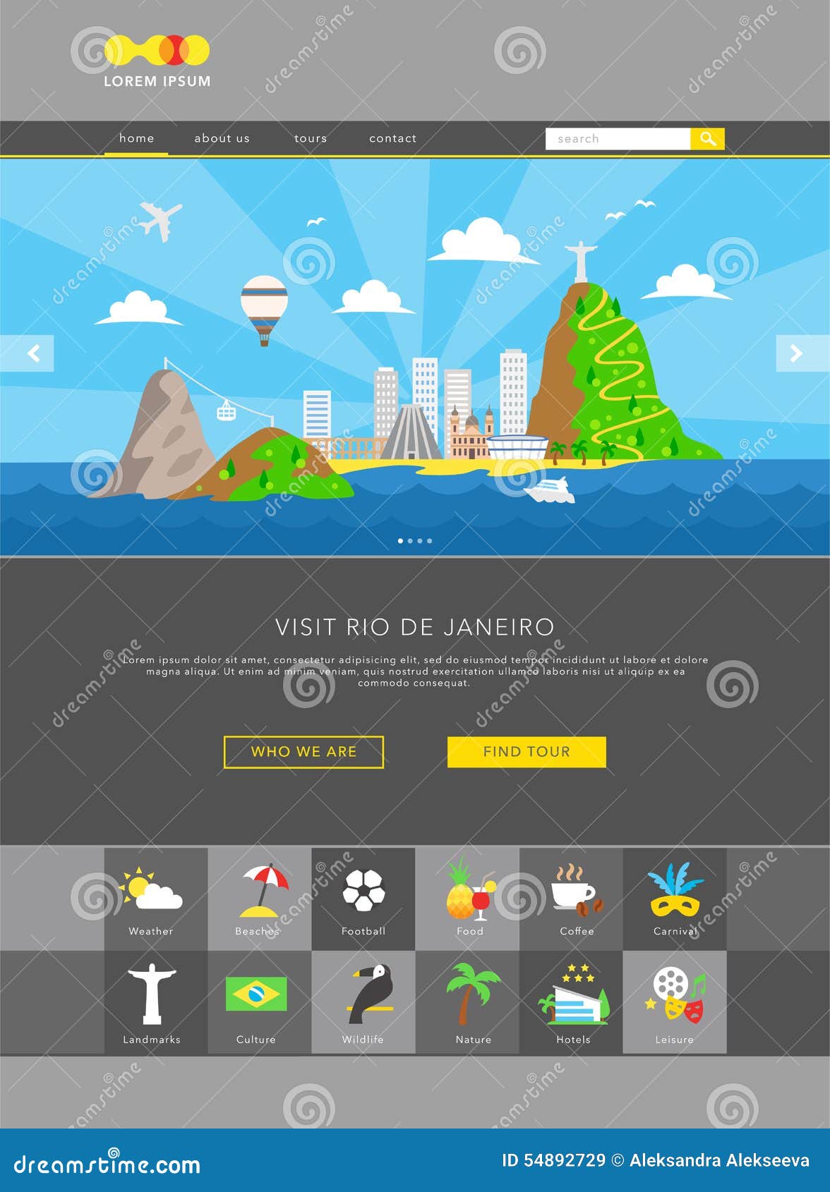 Rio De Janeiro Vector Icon On White Background. Flat Vector Rio De ...