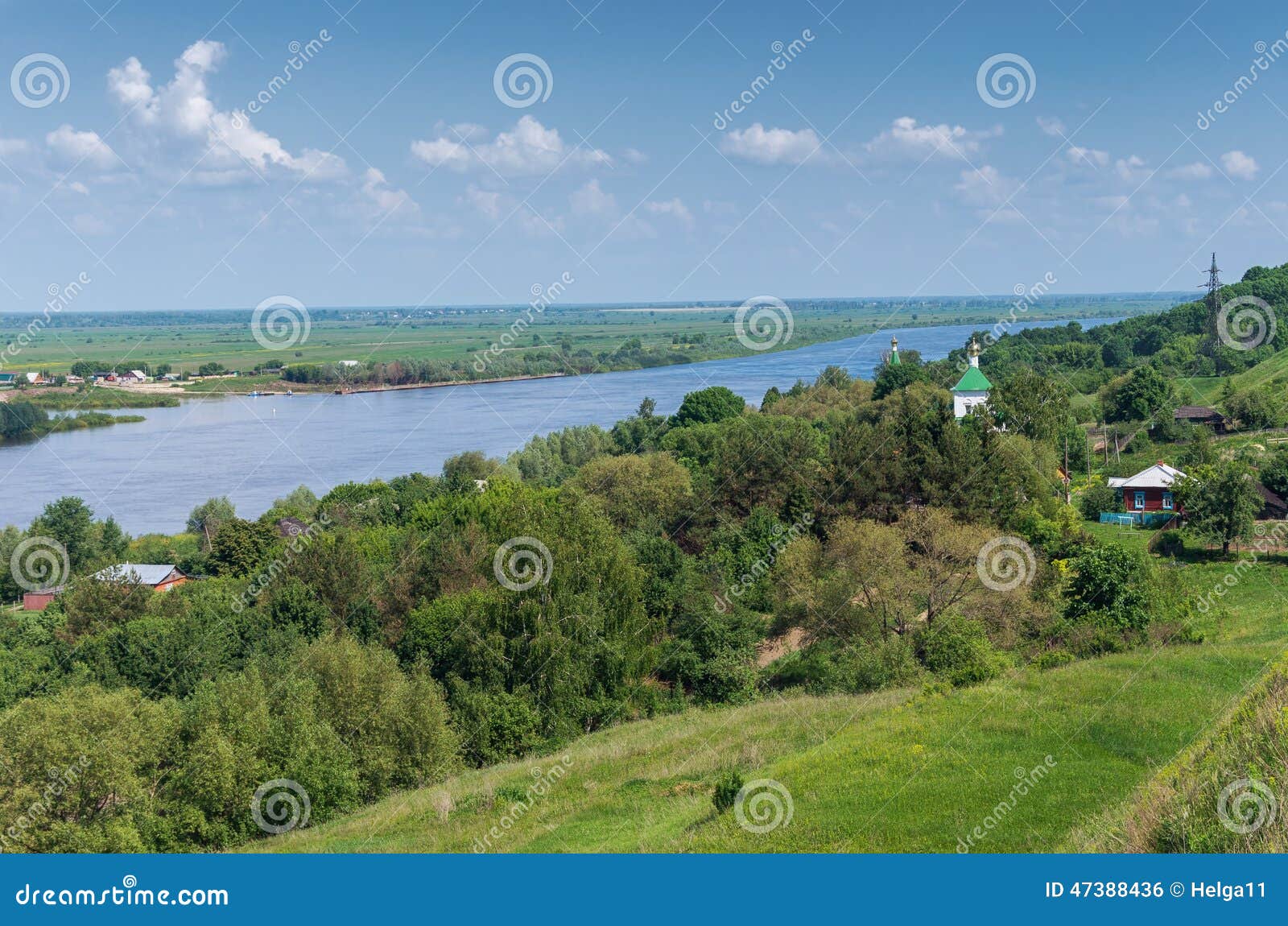 Rio de Oka Rússia central foto de stock. Imagem de esteira - 47388436