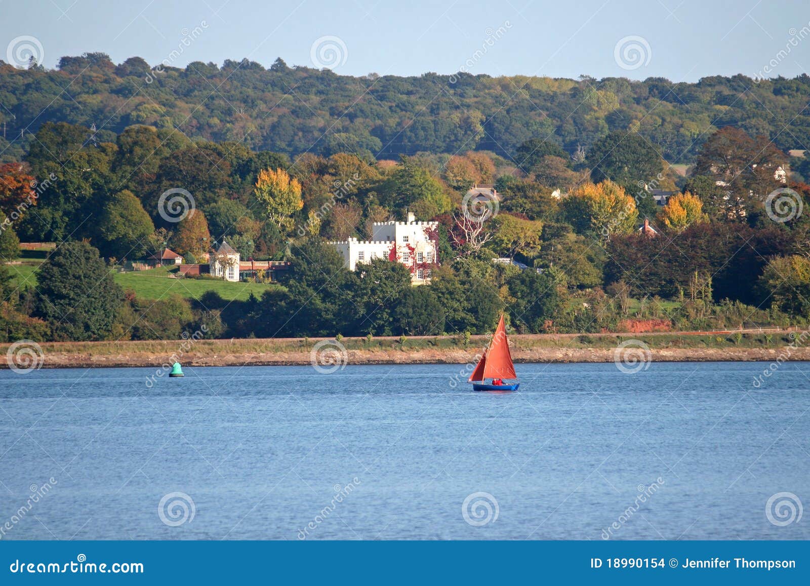 Rio Exe foto de stock. Imagem de barco, vela, devon, inglaterra - 18990154