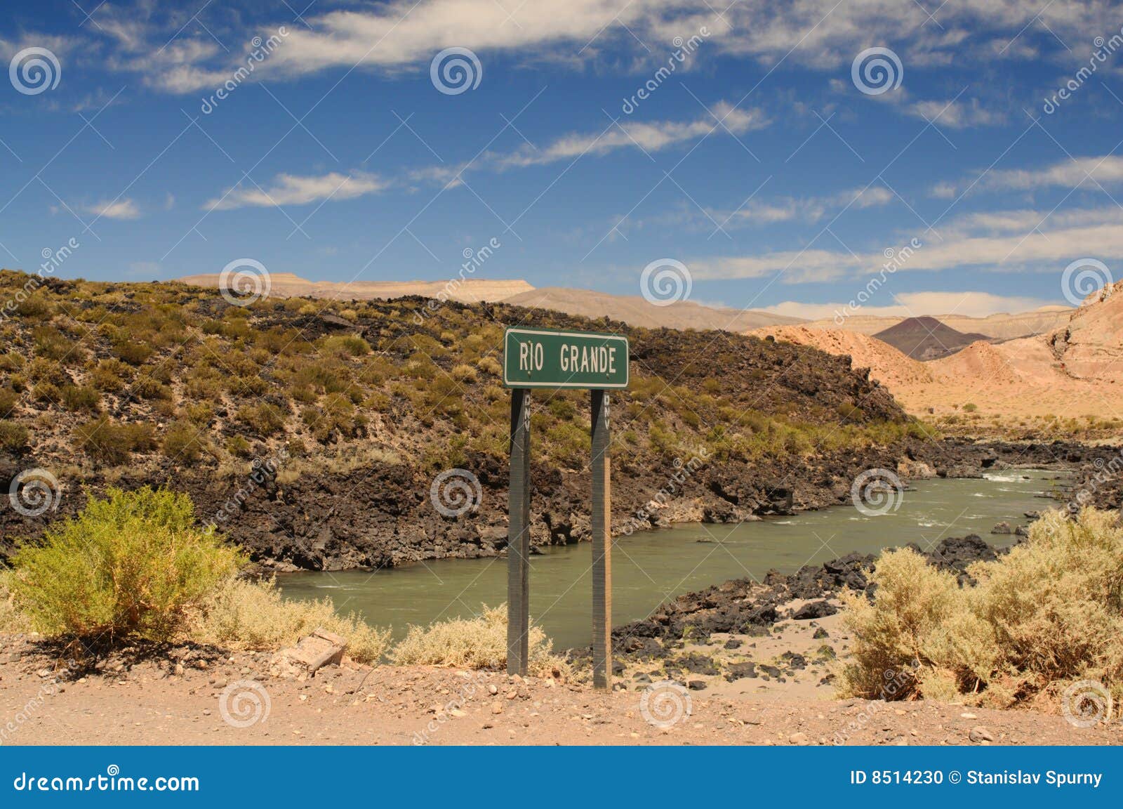 Rio Grande stock photo. Image of summer, rock, sign, argentina - 8514230
