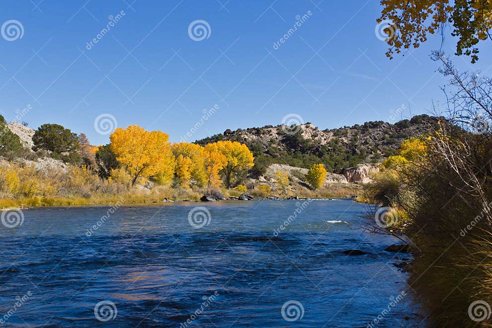 Rio Grande River in Autumn stock image. Image of mexico - 27052547